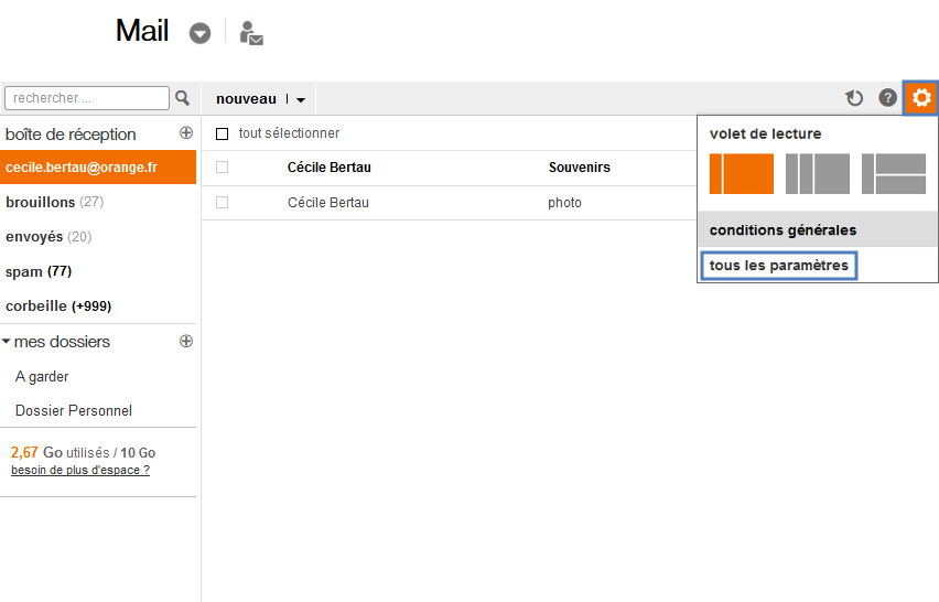 Mail Orange : filtrer vos emails - Assistance Orange