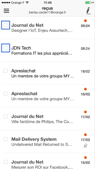 Mail Orange : consulter et traiter vos mails sur votre mobile ...