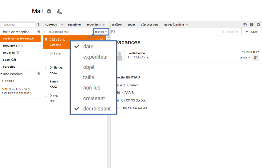Mail Orange : vous ne retrouvez pas certains de vos emails - Aide et ...