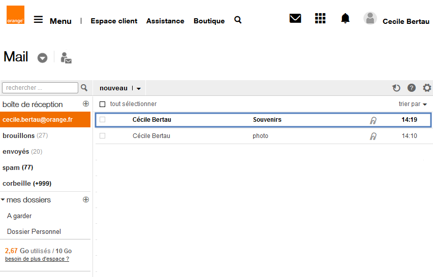 Mail Orange : préafficher et enregistrer vos pièces jointes - Aide et ...