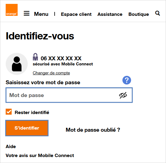 Utiliser Mobile Connect pour accéder aux services Orange.fr ...