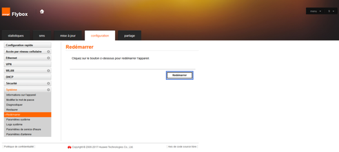 Flybox 4G+ (Huawei) : redémarrer la Flybox - Aide et Contact Orange
