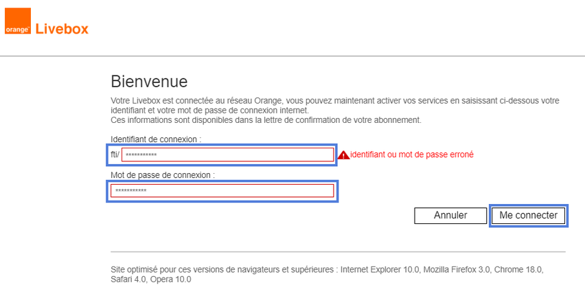 Livebox 5 : vérifier vos identifiants de connexion - Aide et Contact Orange