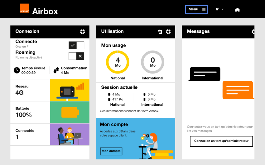 Flybox 3 4G+ : créer un profil internet - Aide et Contact Orange