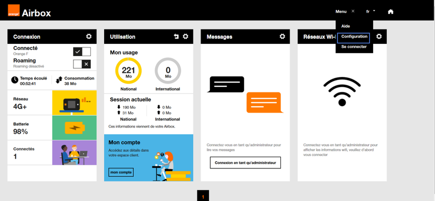 Orange Airbox S2 4G+: accéder à l'interface - Assistance Orange