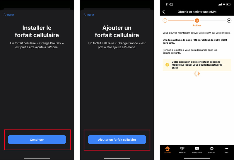 eSIM : obtenir et activer une eSIM depuis l’appli Orange Pro (iPhone) - Assistance Orange Pro