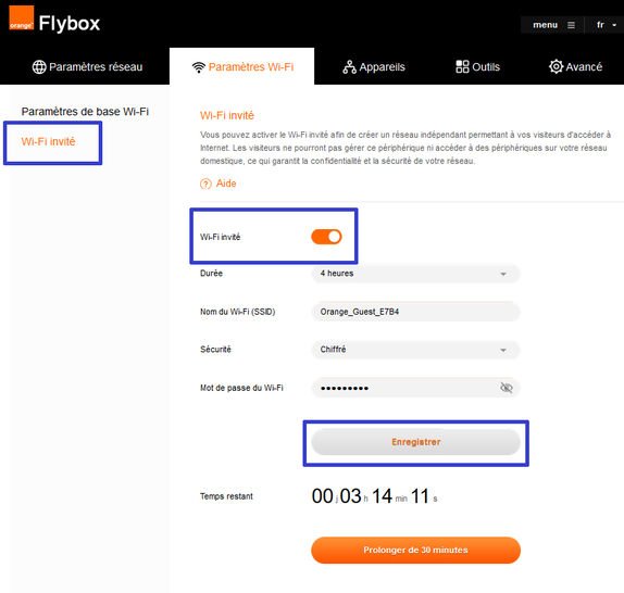 Flybox 5G : paramétrer le réseau Wi-Fi - Assistance Orange Pro