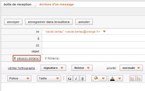 Messagerie mail Orange : envoyer un email avec une pièce jointe - Aide ...