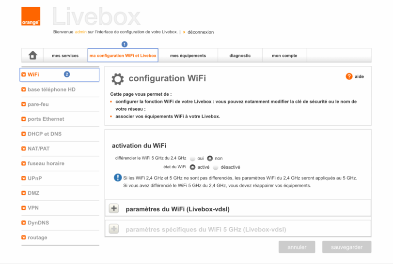 Livebox Pro V4 : configurer deux réseaux wifi distincts - Assistance Orange