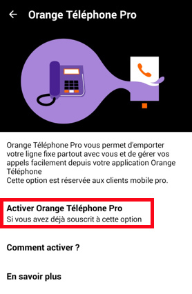 Application Orange Téléphone Pro : installer et activer - Assistance ...