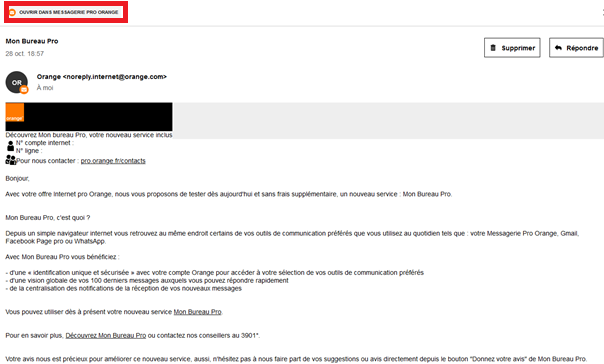 Afficher et gérer vos messages dans Mon Bureau Pro - Assistance Orange Pro