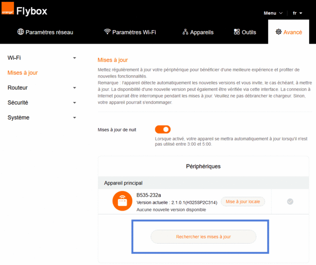 Comment mettre à jour la version du logiciel de votre Flybox 5 4G+ d ...