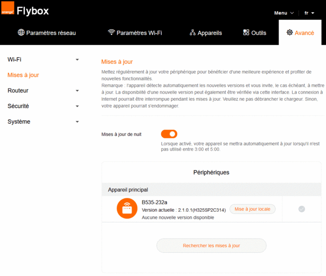 Comment mettre à jour la version du logiciel de votre Flybox 5 4G+ d'Orange ? - Aide et Contact ...