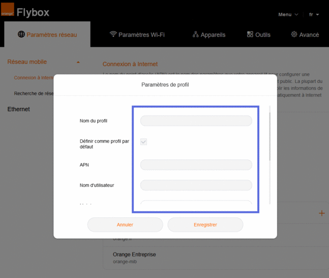 Comment créer un profil internet sur votre Orange Flybox 5 4G+ ? - Aide ...