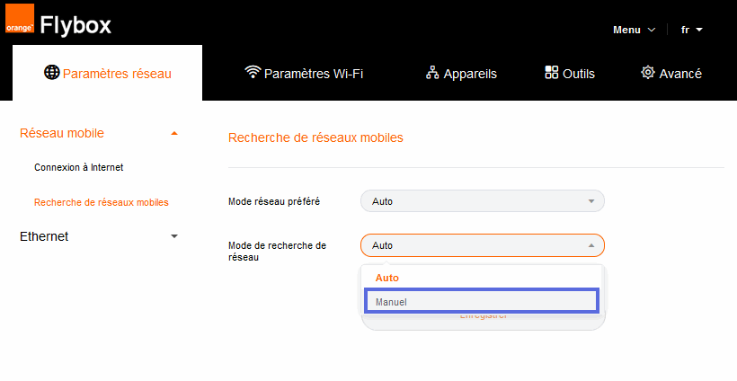 Comment forcer le réseau sur votre Orange Flybox 5 4G+ ? - Aide et ...