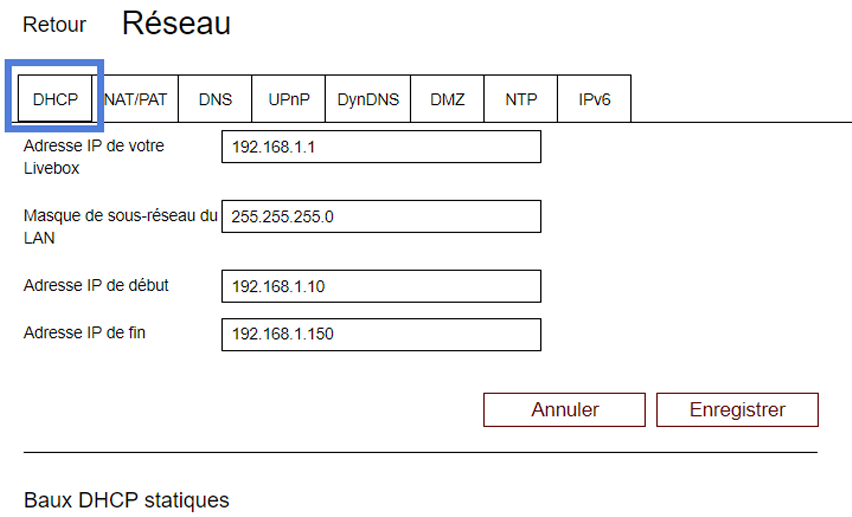 Livebox 6 et 7 pro : attribuer une IP statique à un équipement ...