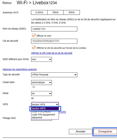 Livebox 6 et 7 Pro : vérifier l'activation de l'association dite WPS ...