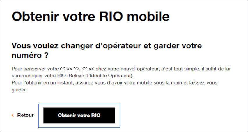 Portabilité mobile : obtenir le RIO (Relevé Identité Opérateur) - Aide ...