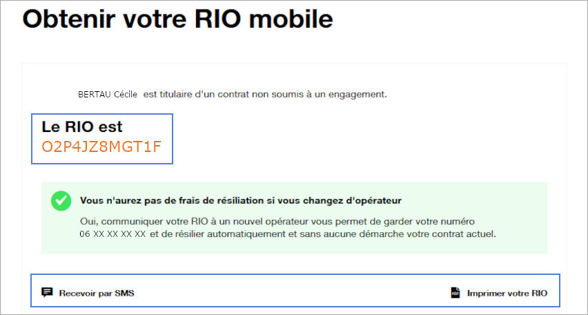 Portabilité mobile : obtenir le RIO (Relevé Identité Opérateur) - Aide ...