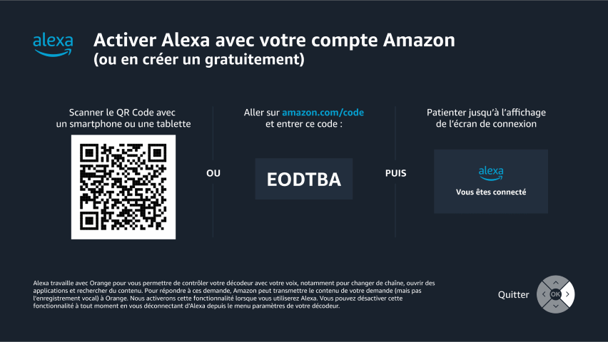 Décodeur TV 6 : activer l'assistant vocal Alexa - Assistance Orange