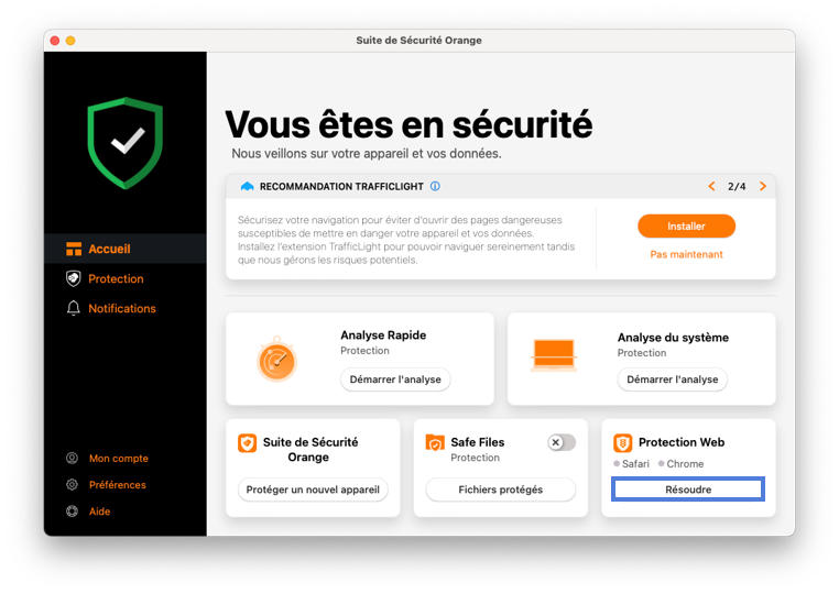 Suite de Sécurité Orange : installer votre antivirus sur votre Mac ...