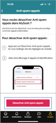 MySosh : Tout savoir sur l'Anti-spam appels (iOS) - Aide et Contact Sosh