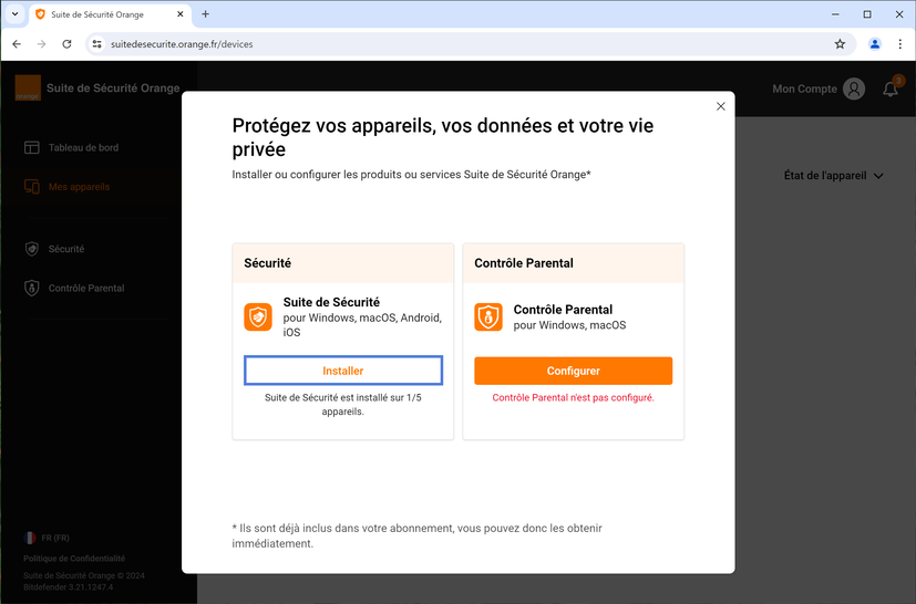 Suite de Sécurité Orange, antivirus : installer la Suite de Sécurité ...