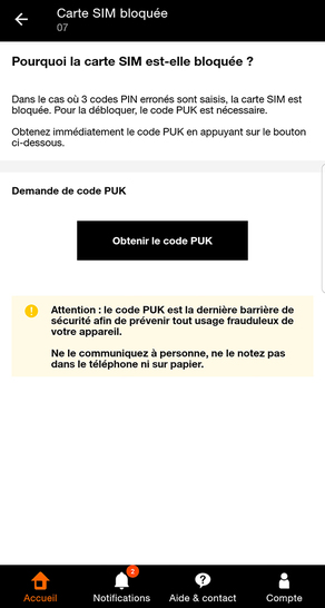 Code PUK : débloquer votre carte SIM (client pro) - Assistance Orange Pro