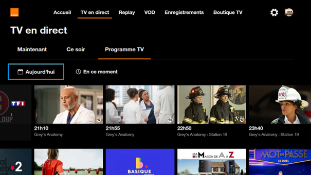 Orange TV : en direct, ce soir, programme TV - Aide et Contact Orange