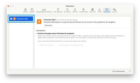 Suite de Sécurité Orange, antivirus (MAC) : Activation des modules ...
