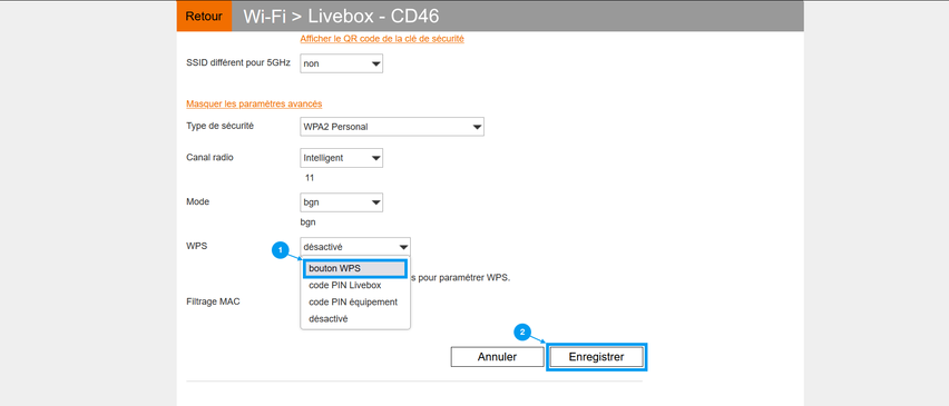 Comment vérifier l'activation WPS de ma Livebox - Aide et Contact Orange