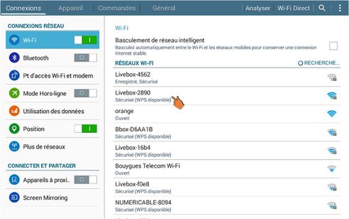 Samsung Galaxy Tab 4 10.1 wifi 4G : se connecter à une livebox - Aide ...