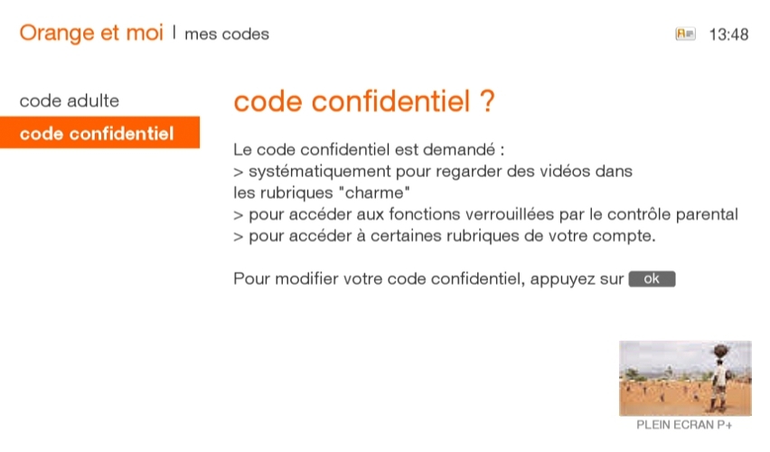 TV d'Orange : modifier votre code confidentiel - Assistance Orange Pro